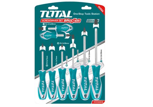 8 Pcs screwdriver set THT250608 - TOTAL